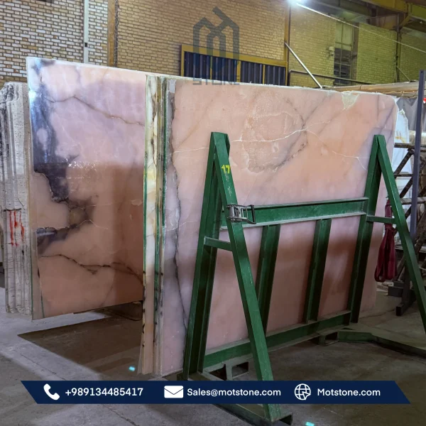 Premium Pink Onyx Slabs & Tiles | Light Pink Onyx | Motstone